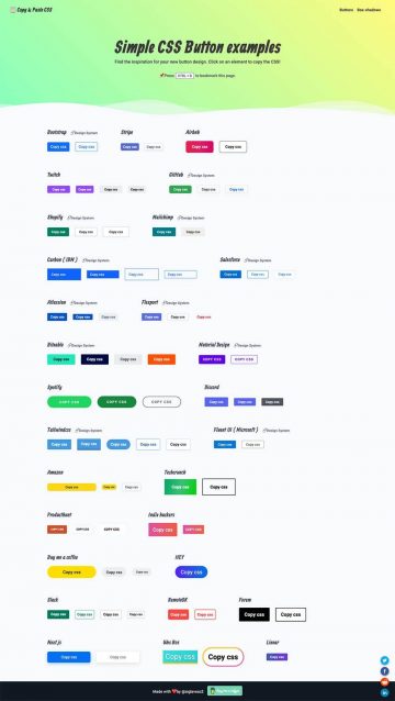 Amazonも！有名WebサイトのCSSボタンデザイン77個をコピペ再現できる Copy ＆ Paste CSS | PhotoshopVIP